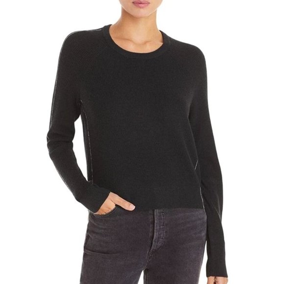 Splendid | Sweaters | Splendid Stripe Cashmere Ribbed Crewneck Sweater ...